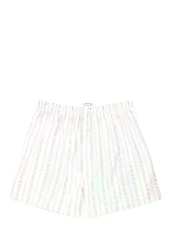 Sunspel Striped Boxer Shorts - White