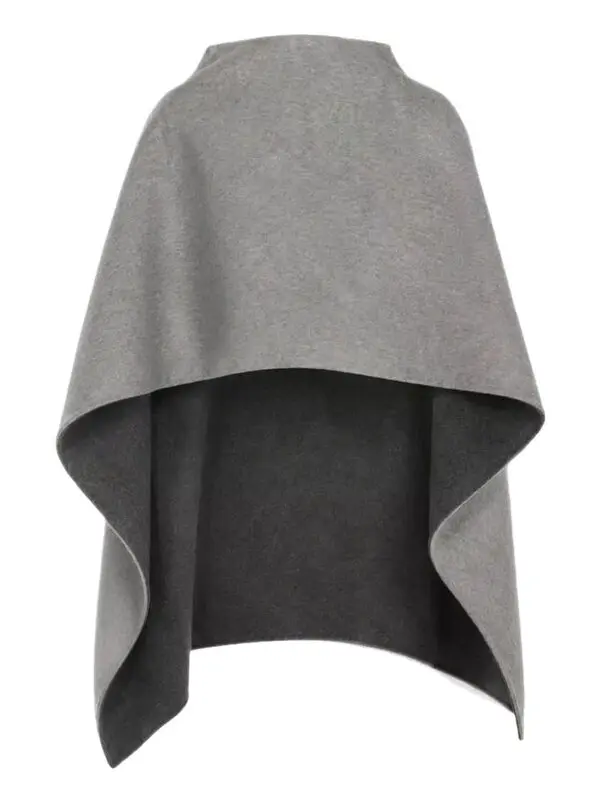 Alberta Ferretti Wool Poncho - Grey