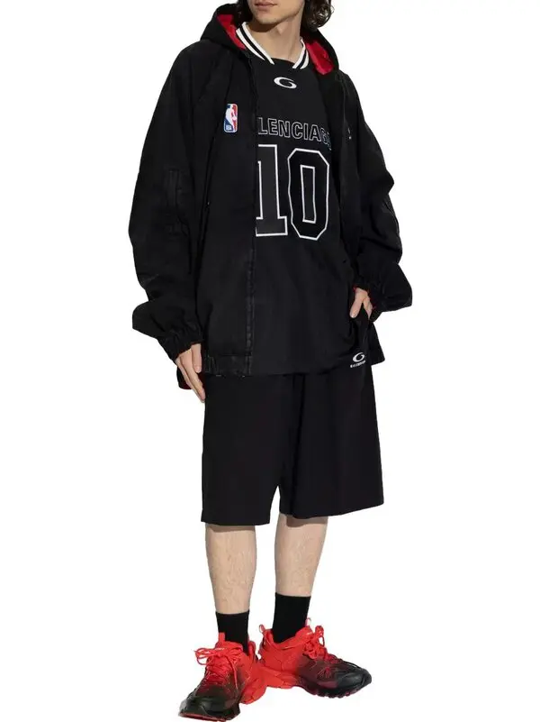 Balenciaga X Nba Logo Shorts - Black