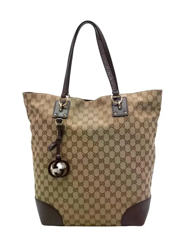 Gucci Gg Charm Tote Bag - Neutrals