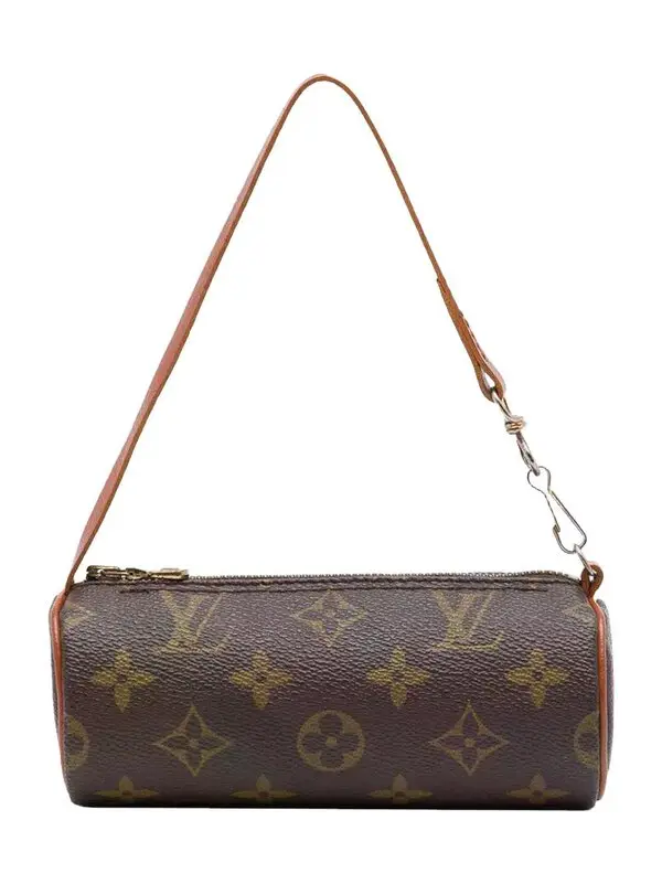 LOUIS VUITTON Monogram Canvas Papillon Pochette Handbag - Brown