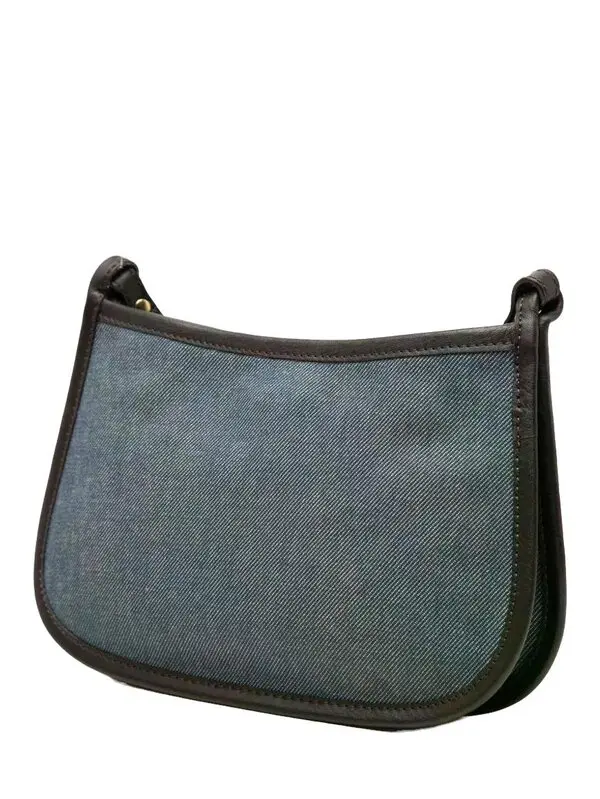 Fendi 2000-2010 Denim Pochette Crossbody Bag - Blue