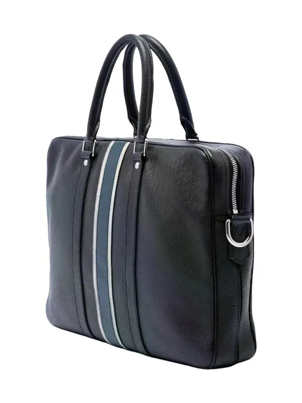 LOUIS VUITTON Taiga Leather Porte Documents Voyage Pm Business Bag - Black