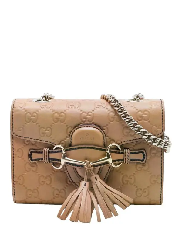 Gucci Embossed Leather Crossbody Bag - Neutrals
