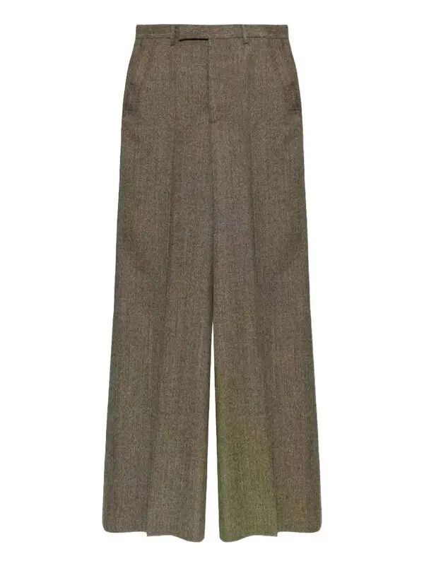 Rick Owens Wool Wide-leg Trousers - Brown