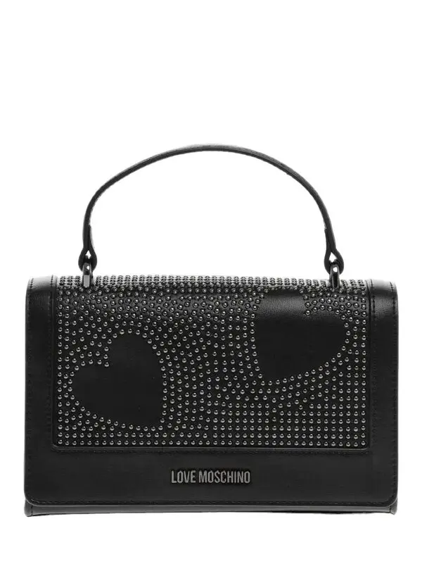 Moschino Stud-embellished Shoulder Bag - Black