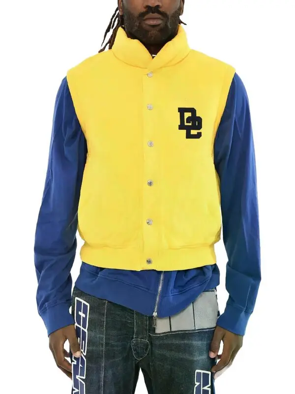 Dsquared2 Monogram Embroidered Sleeveless Gilet - Yellow