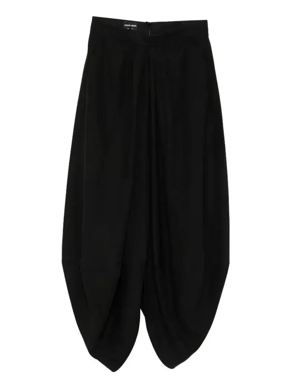 Giorgio Armani Draped Midi Skirt - Black