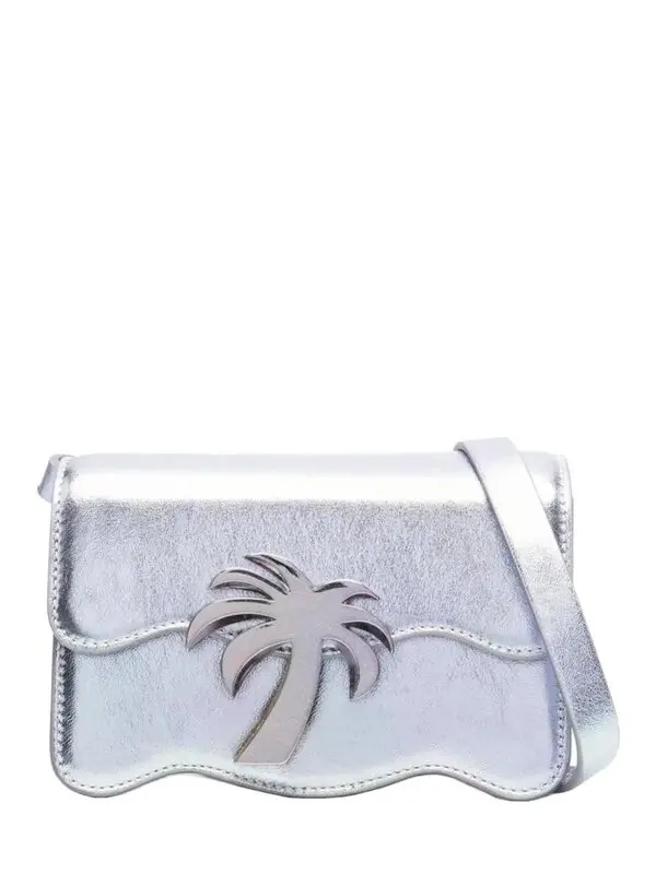 Palm Angels Palm Beach Metallic Shoulder Bag - Silver