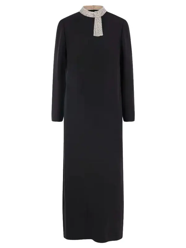 Valentino Garavani Crystal-embellished Bow Detail Dress - Black