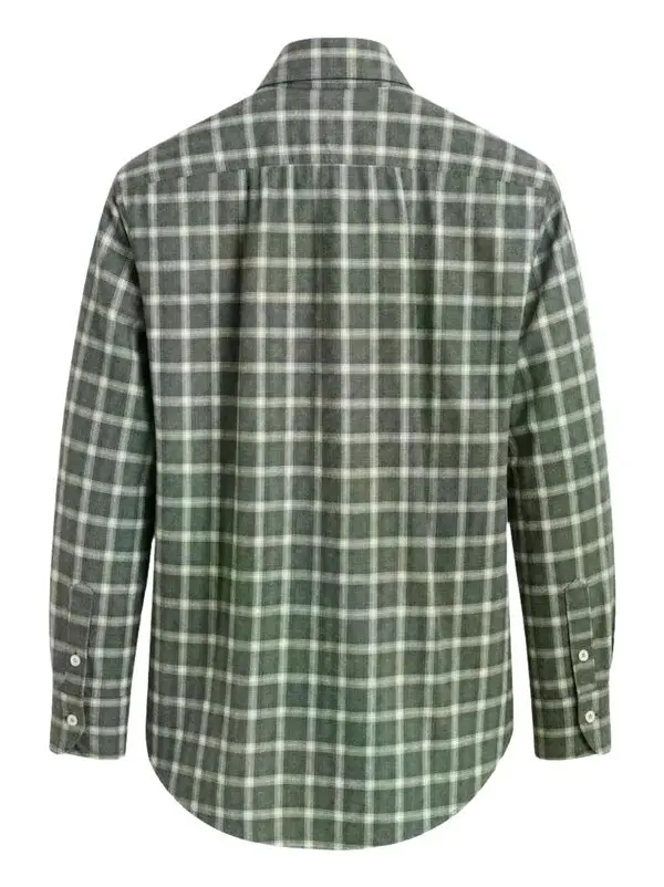 XACUS Check-pattern Button-down Shirt - Green