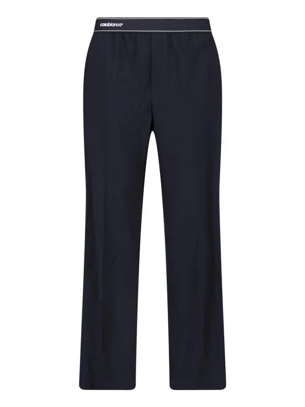 Casablanca Straight Logo Pants - Black