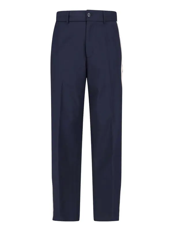 Moncler Tailored Logo Pants - Blue