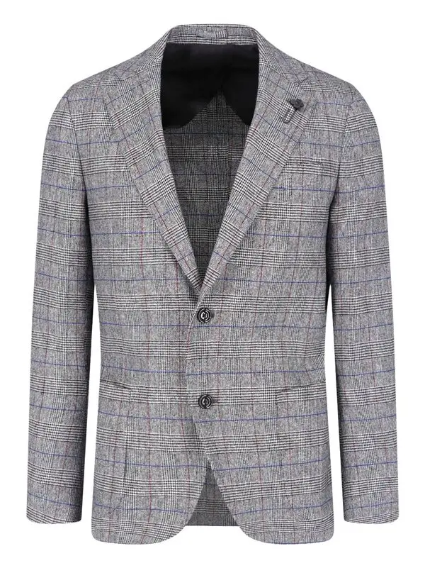 LARDINI Single-breasted Blazer In Virgin Wool Blend - Multi