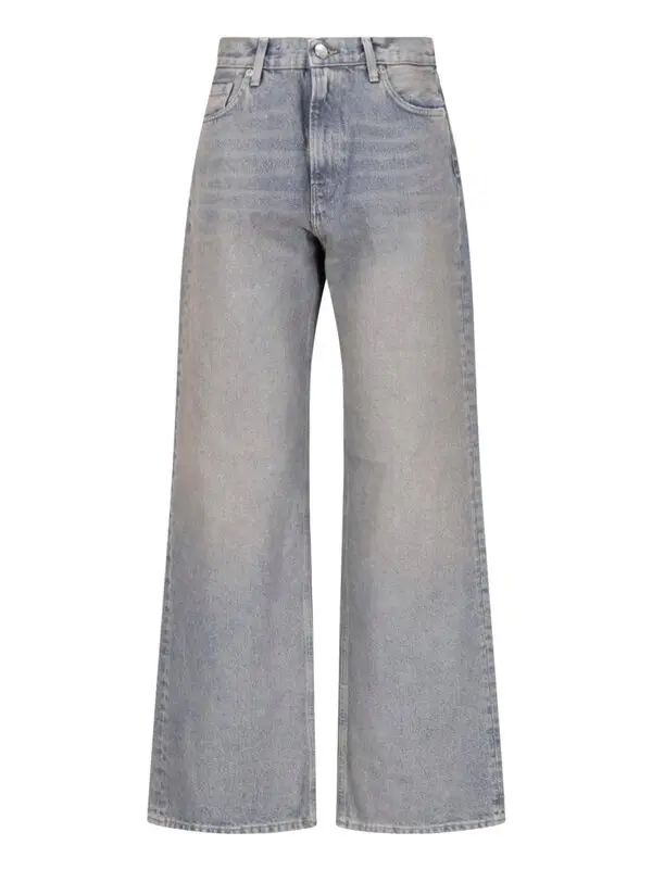 HAIKURE Wide Leg Denim Jeans - Blue