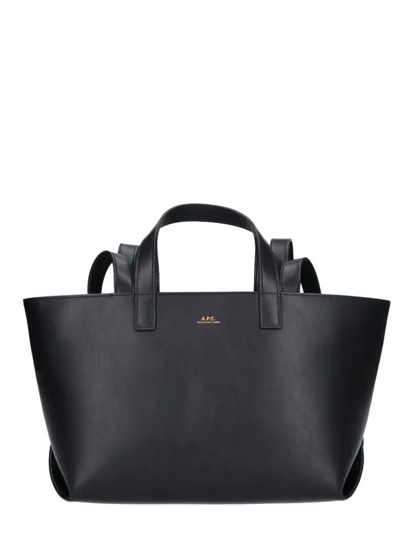 A.p.c. Le Drummer" Calf Leather Tote Bag - Black