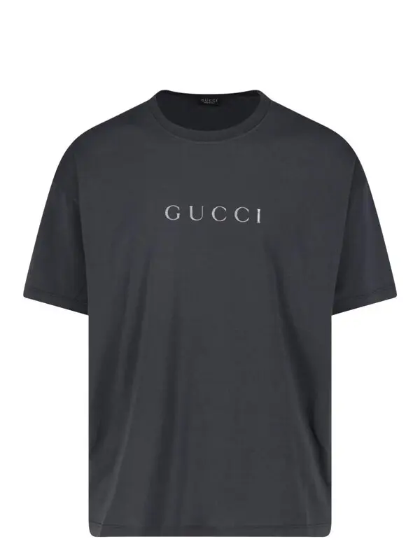 Gucci Cotton Logo T-shirt - Gray