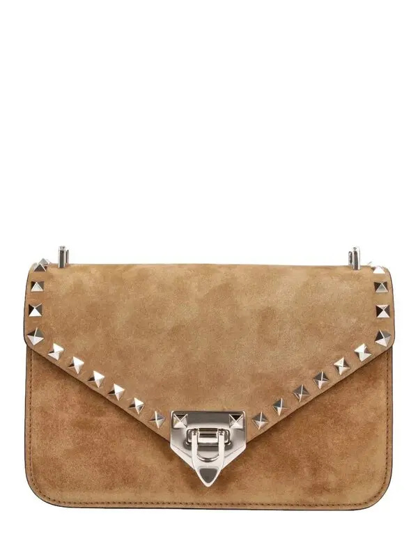 Valentino Garavani Small Rockstud Shoulder Bag - Beige