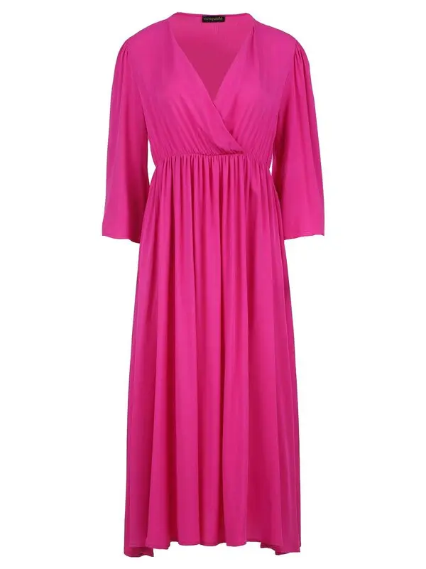 CONQUISTA Fuchsia Empire Line Dress - Pink