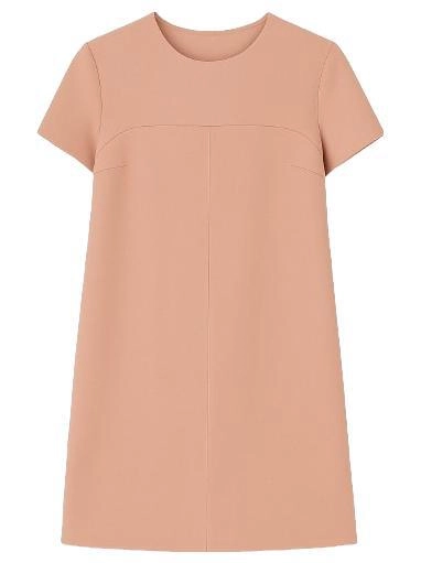 CONQUISTA Sack Dress In Crepe Fabric - Orange
