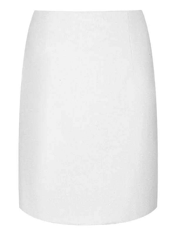 CONQUISTA Ecru Wool Coat Fabric Mini Skirt - Beige