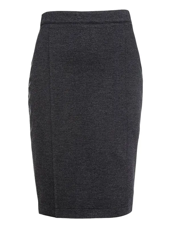 CONQUISTA Stretch Pencil Skirt - Grey