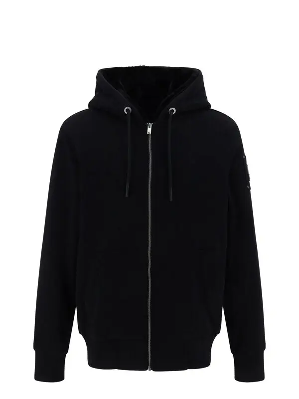 Moose Knuckles Cotton Bunny Hoodie - Black