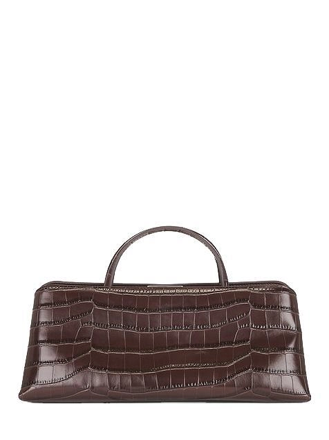 VERAFIED Verified X Croc Embossed Clutch Shoulder Bag - Mocha