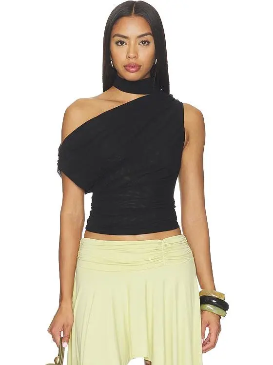 Majorelle Isolde Halterneck Top - Black