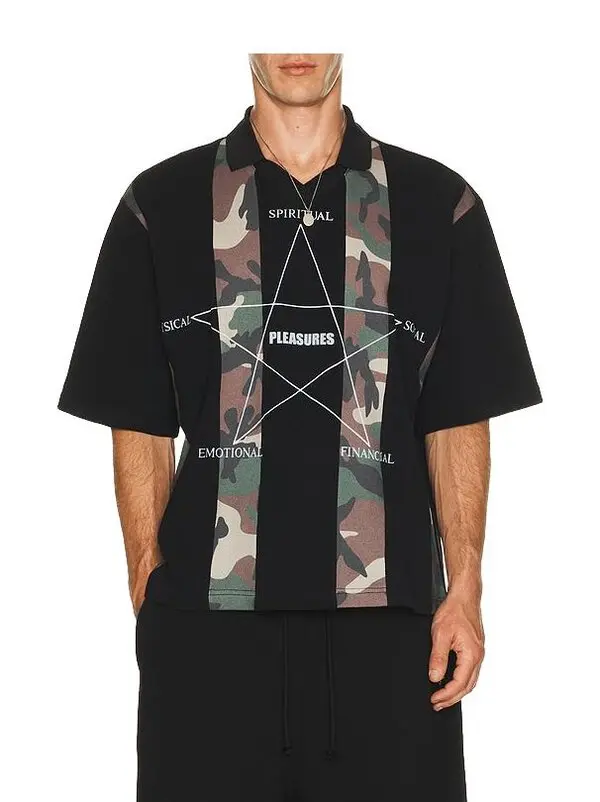 PLEASURES Social Rugby Polo - Black