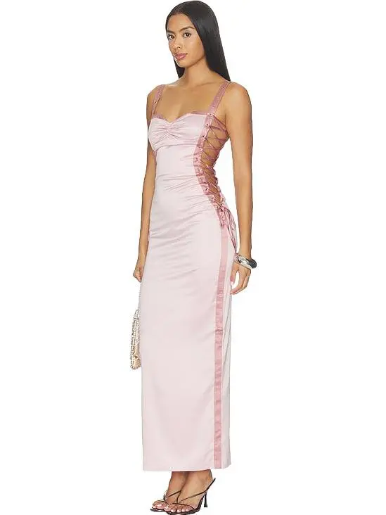 I.AM.GIA Ashlee Maxi Dress With Lace-up Detail - Pink