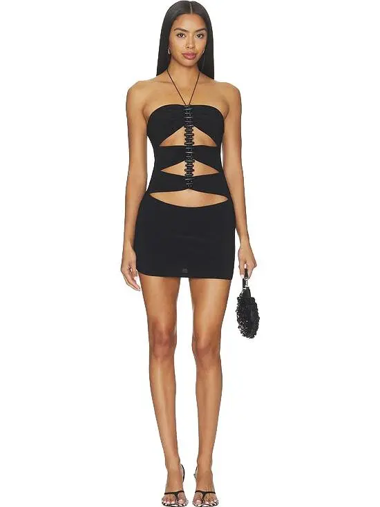I.AM.GIA Cut Out Halterneck Mini Dress - Black