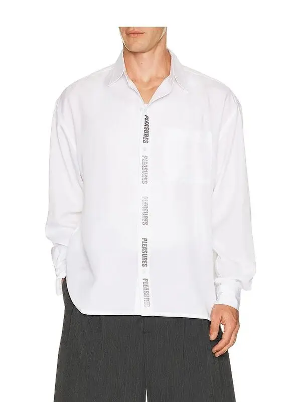 PLEASURES Impact Button Up Shirt - White