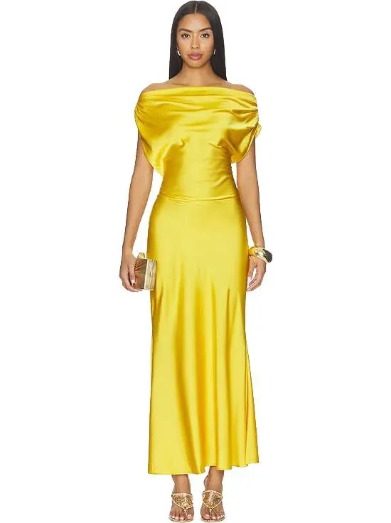 I.AM.GIA Kahlo Satin Maxi Dress - Yellow