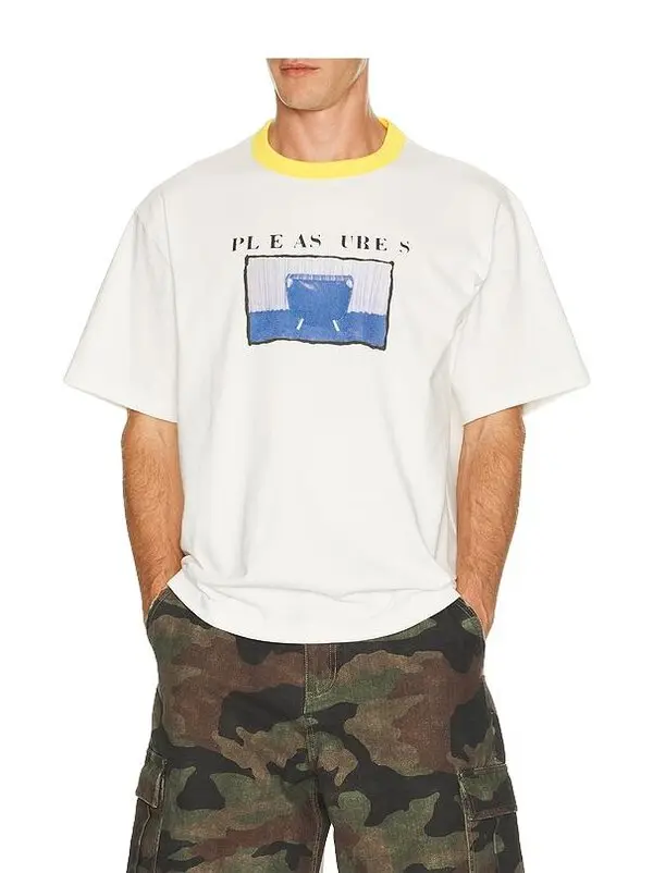 PLEASURES X Talking Heads Speaking Heavyweight Tee - White