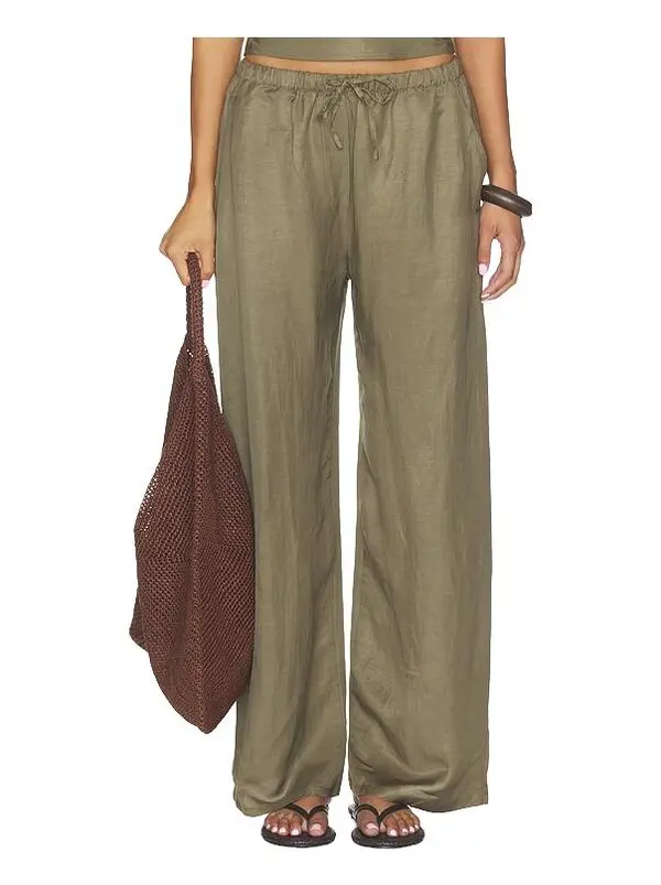 LESET Daniel Drawstring Pocket Pant - Cypress