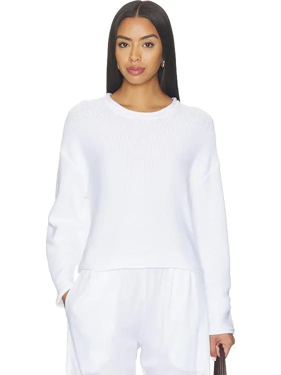LESET Mae Crewneck Knit Top - Parchment