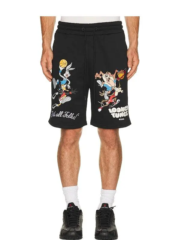 REASON Looney Tunes Basketball Shorts - Black