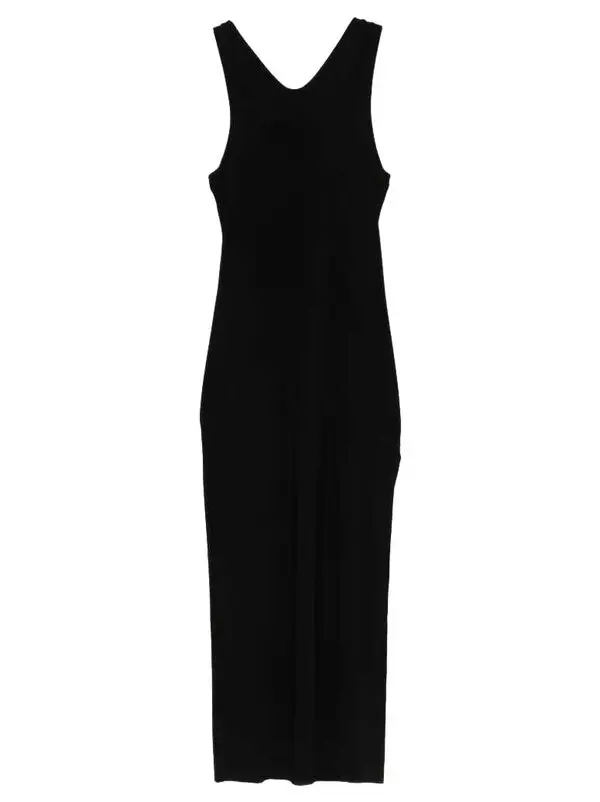 SELF-PORTRAIT Long Dress With Knotted Ties And Striped Pattern - Black