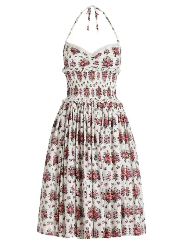 MARANT Floral Print Silk Blend Mini Dress - Multi