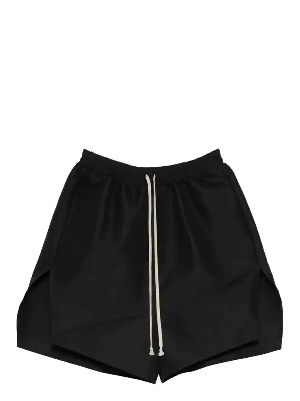 Dolce & Gabbana Silk Drawstring Shorts With Striped Trim - Black