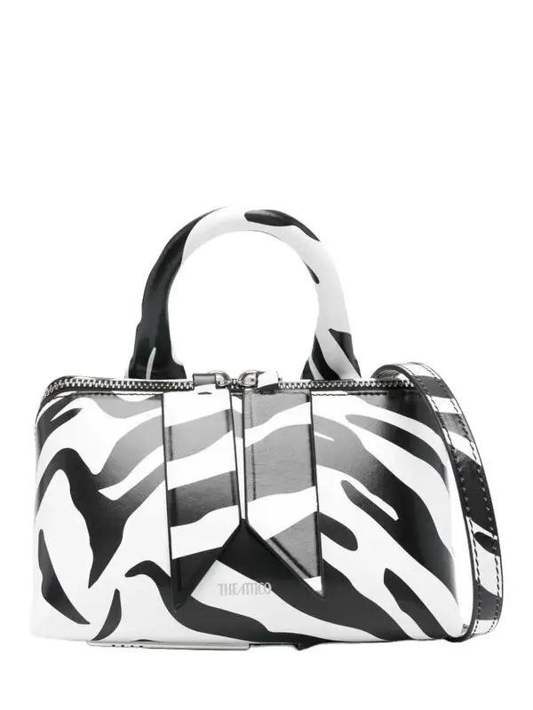 Attico Printed Leather Tote Bag - White