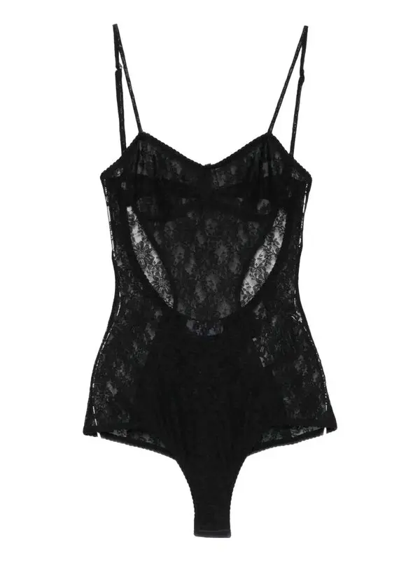 Attico Lace Bodysuit - Black