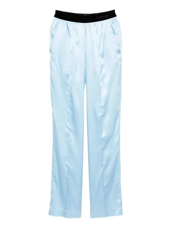 TOM FORD Satin Trousers - Blue