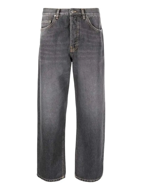Brunello Cucinelli Golden Goose Straight-leg Jeans With Faded Effect - Black