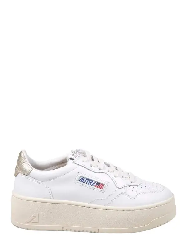 AUTRY Logo-patch Platform Sneakers - White