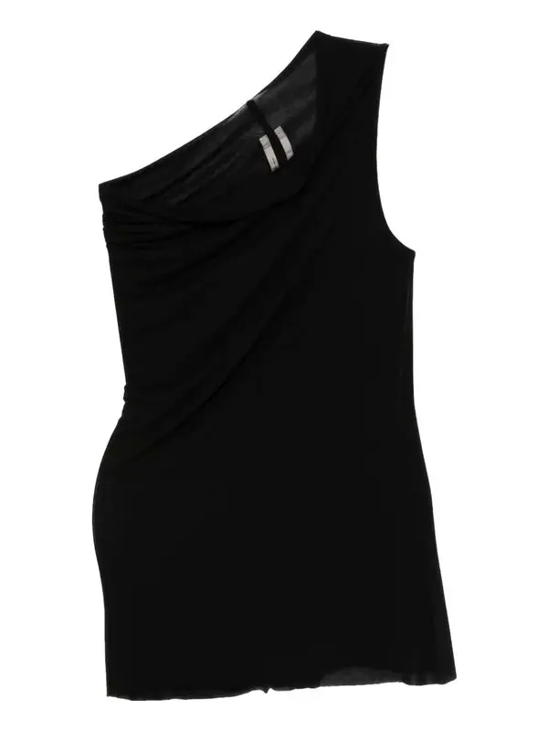 Rick Owens Athena Asymmetrical Sleeve Top - Black