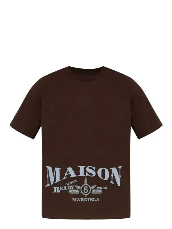Givenchy Logo Lace Sleeve T-shirt - Brown