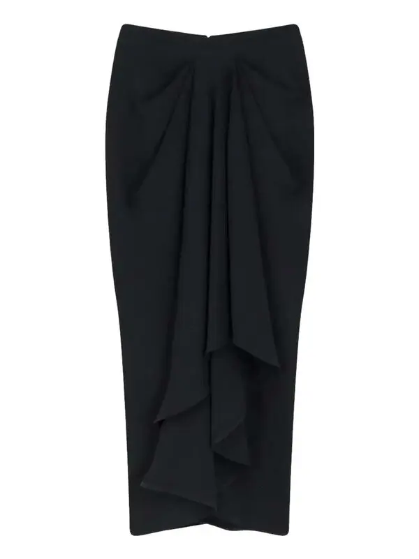 Givenchy Draped Pencil Skirt - Black