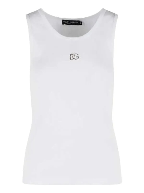 Givenchy Ribbed Tank Top With Logo - White